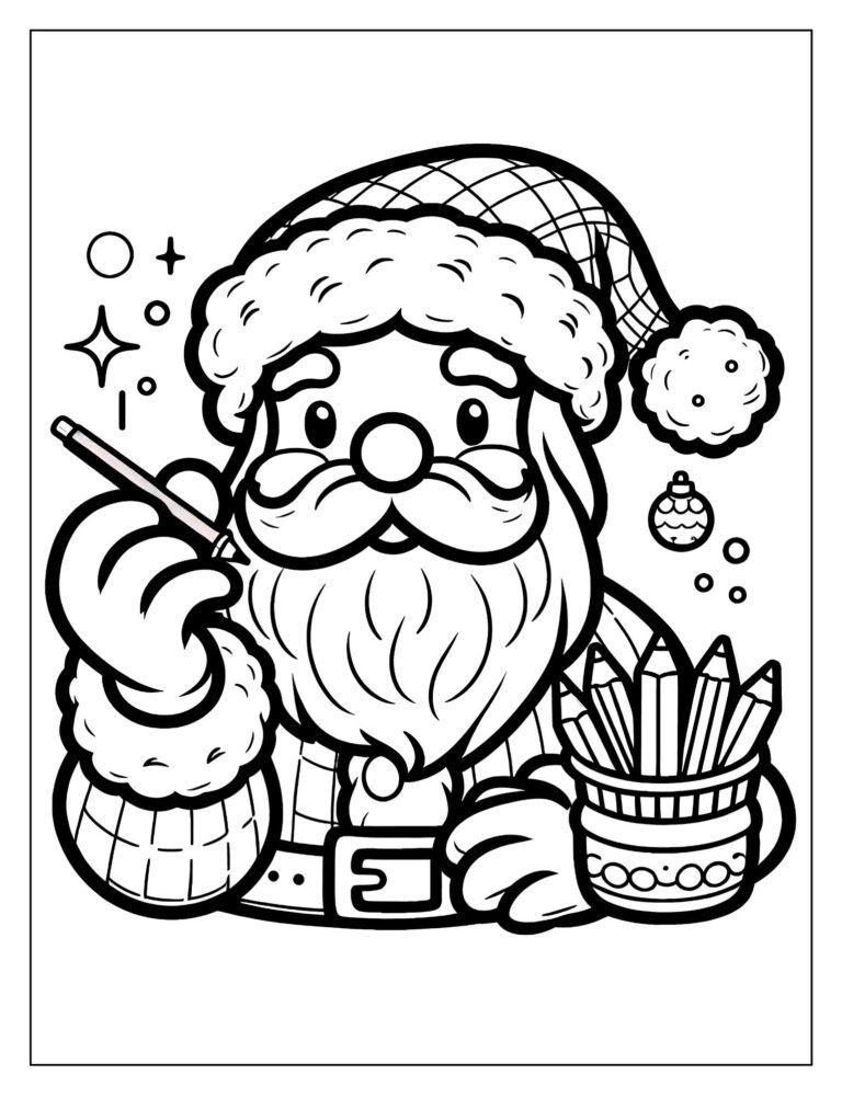 Santa Claus Coloring Pages – 47 Free Designs for Festive Fun! - Freentable