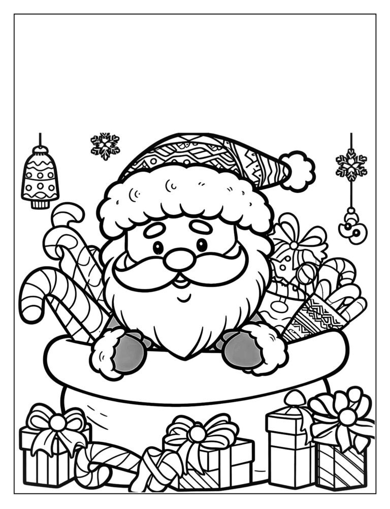 Santa Claus Coloring Pages – 47 Free Designs for Festive Fun! - Freentable