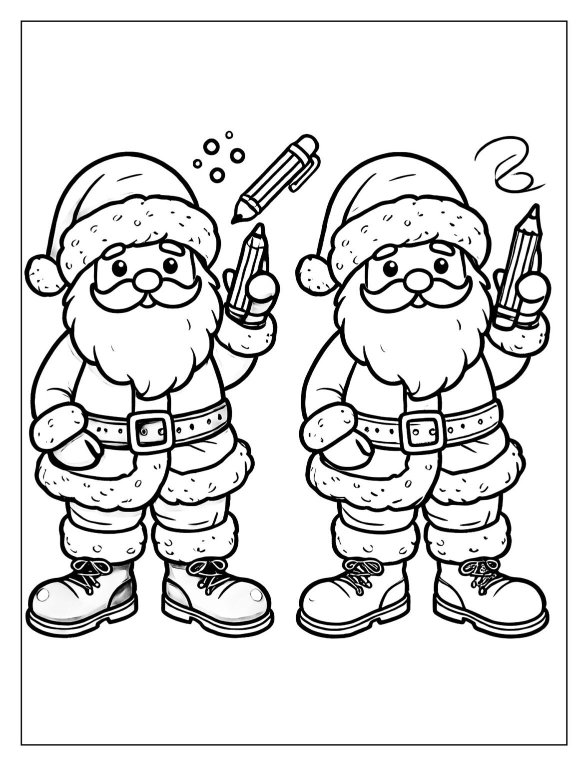 Santa Claus Coloring Pages – 47 Free Designs for Festive Fun! - Freentable