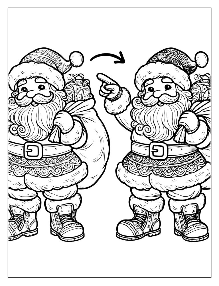 Santa Claus Coloring Pages – 47 Free Designs for Festive Fun! - Freentable