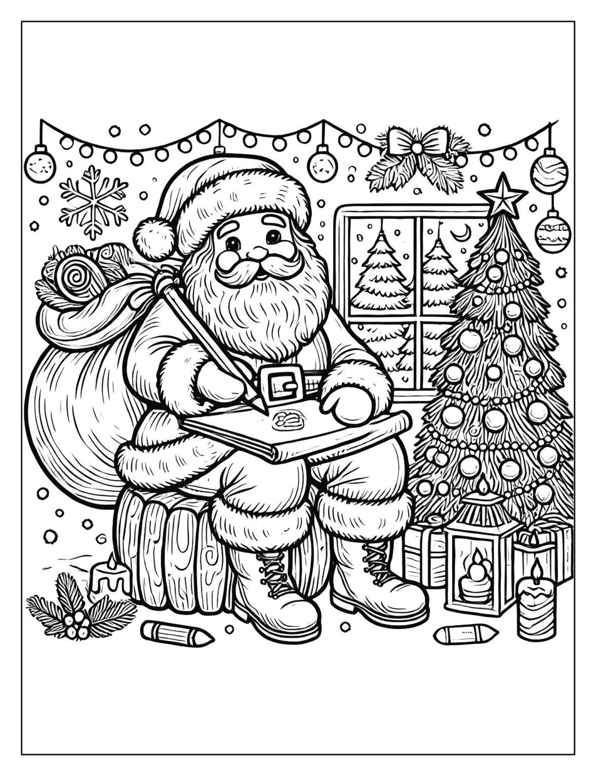 Santa Claus Coloring Pages – 47 Free Designs for Festive Fun! - Freentable