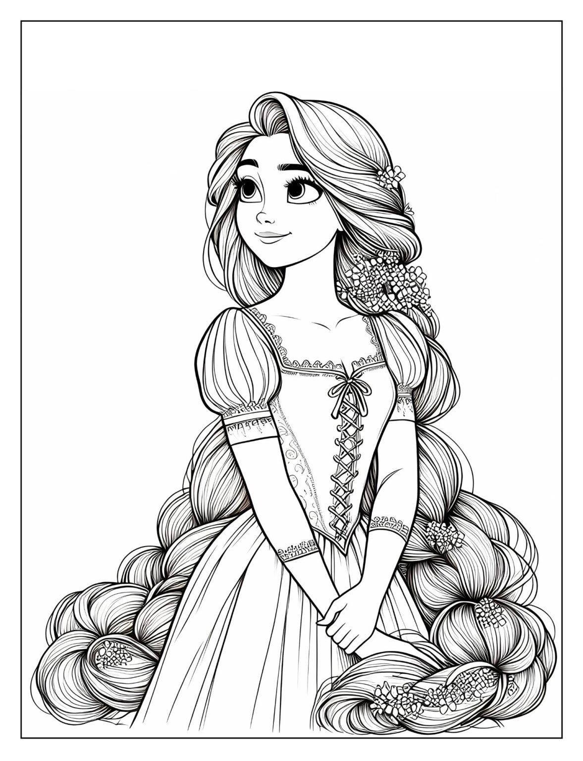 Free Printable Rapunzel Coloring Pages – 16 Free Printables Full of ...
