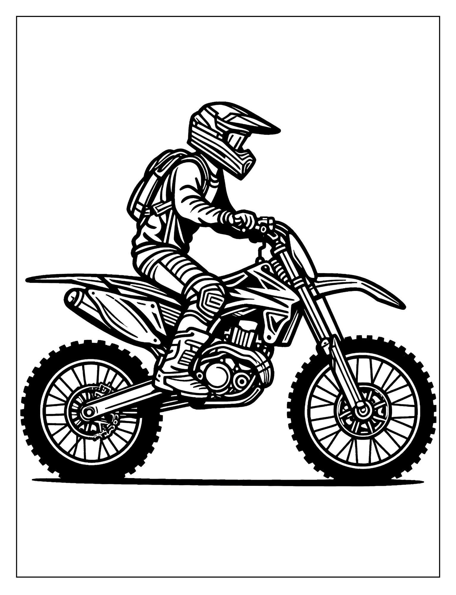 20 Dirt Bike Coloring Pages (Free PDF Printables) - Freentable