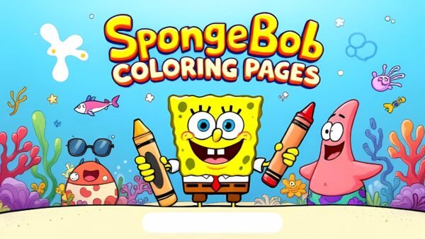 SpongeBob Coloring Pages –16 Free Printables for Under-the-Sea Fun ...