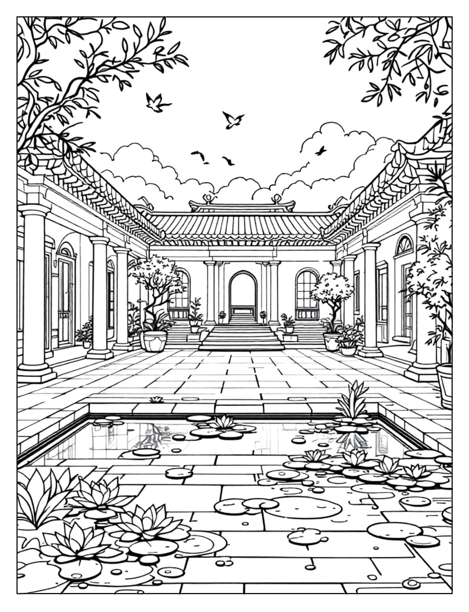 Temple Coloring Pages – 20 Sacred Designs to Inspire Peace and ...