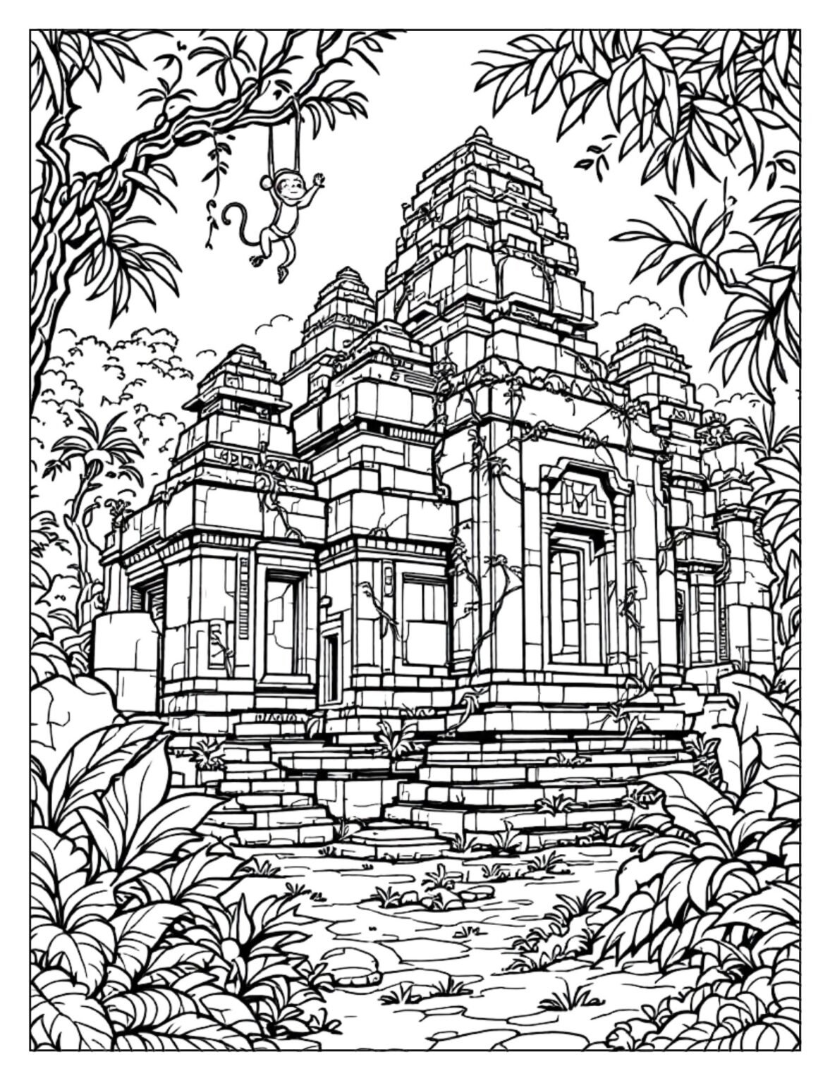 Temple Coloring Pages – 20 Sacred Designs to Inspire Peace and ...