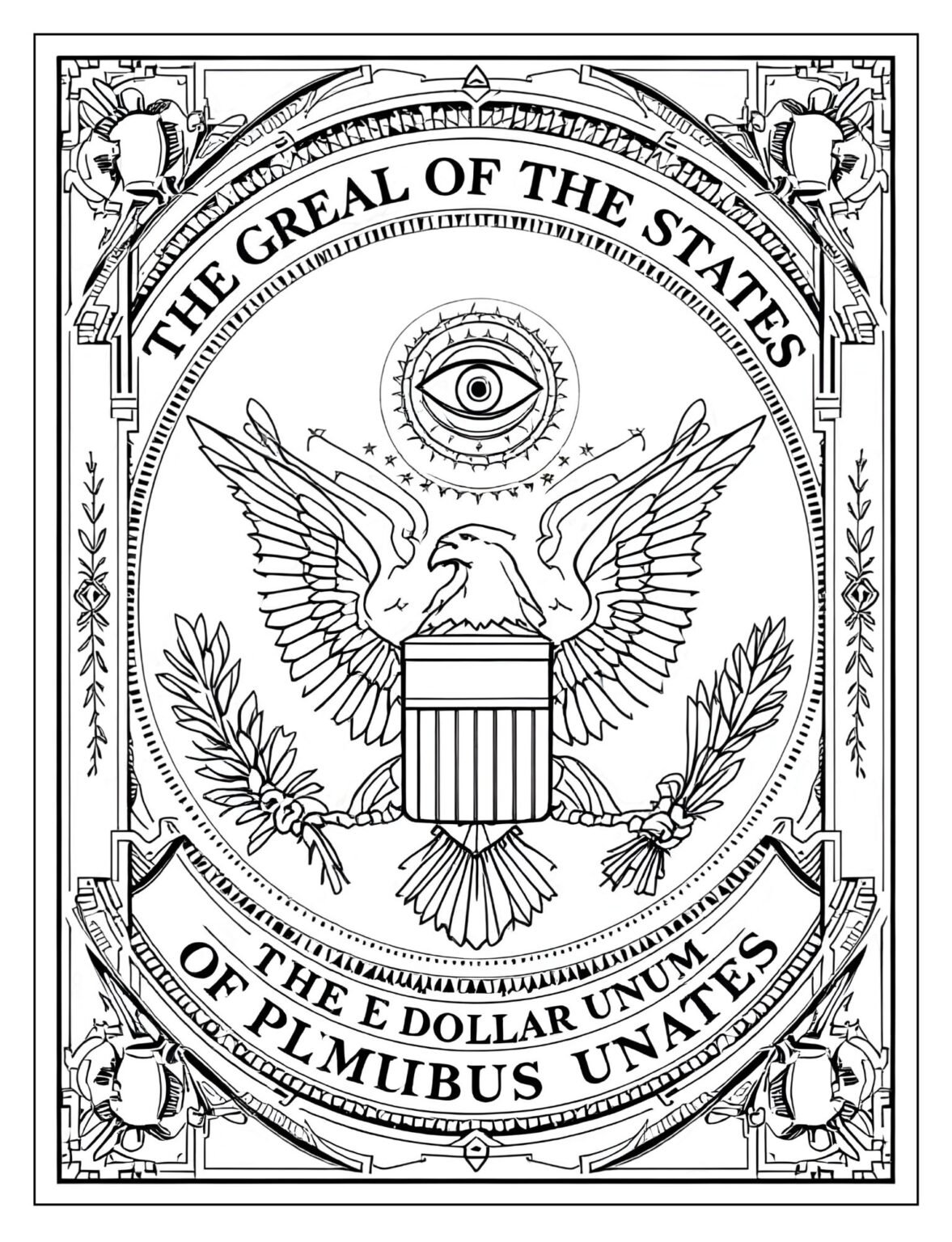 15 Free Dollar Bill Coloring Pages (PDF Printables) - Freentable