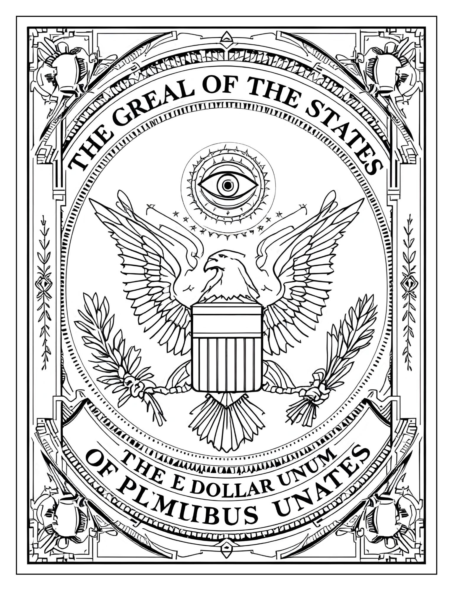 15 Free Dollar Bill Coloring Pages (PDF Printables) - Freentable