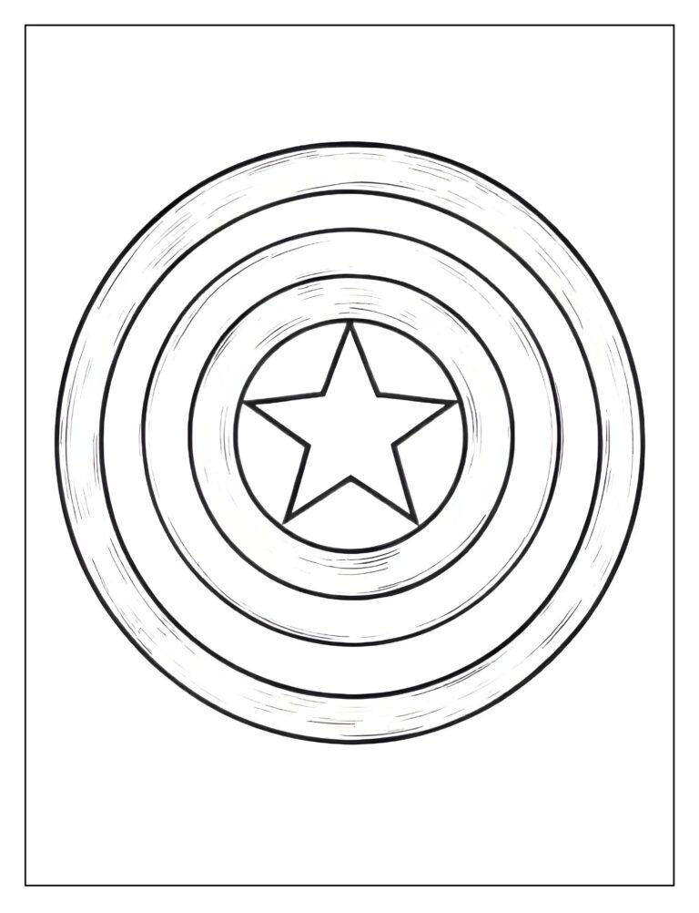 15 Free Captain America Shield Coloring Pages (PDF Printables) - Freentable