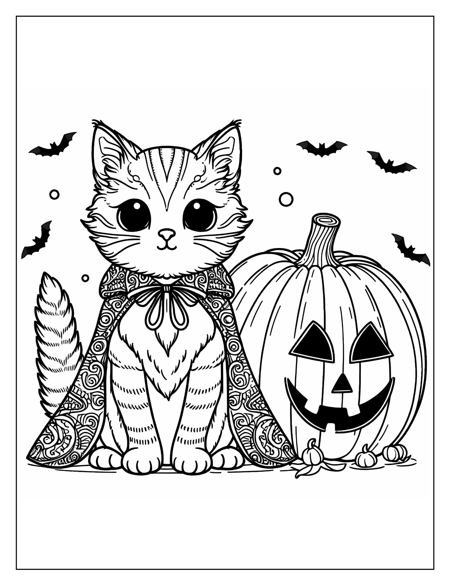 17 Halloween Cat Coloring Pages (Free PDF Printables) - Freentable