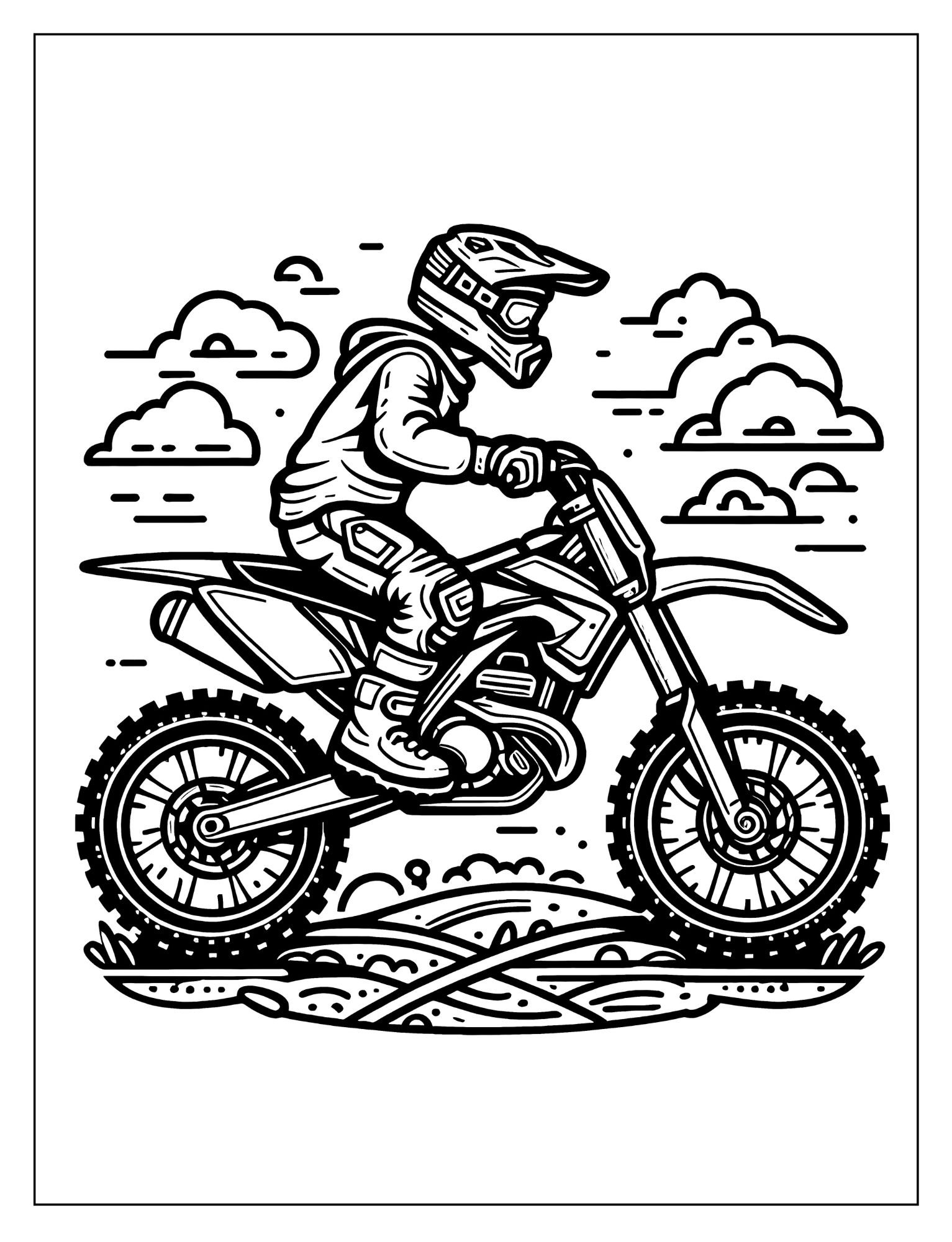 20 Dirt Bike Coloring Pages (Free PDF Printables) - Freentable