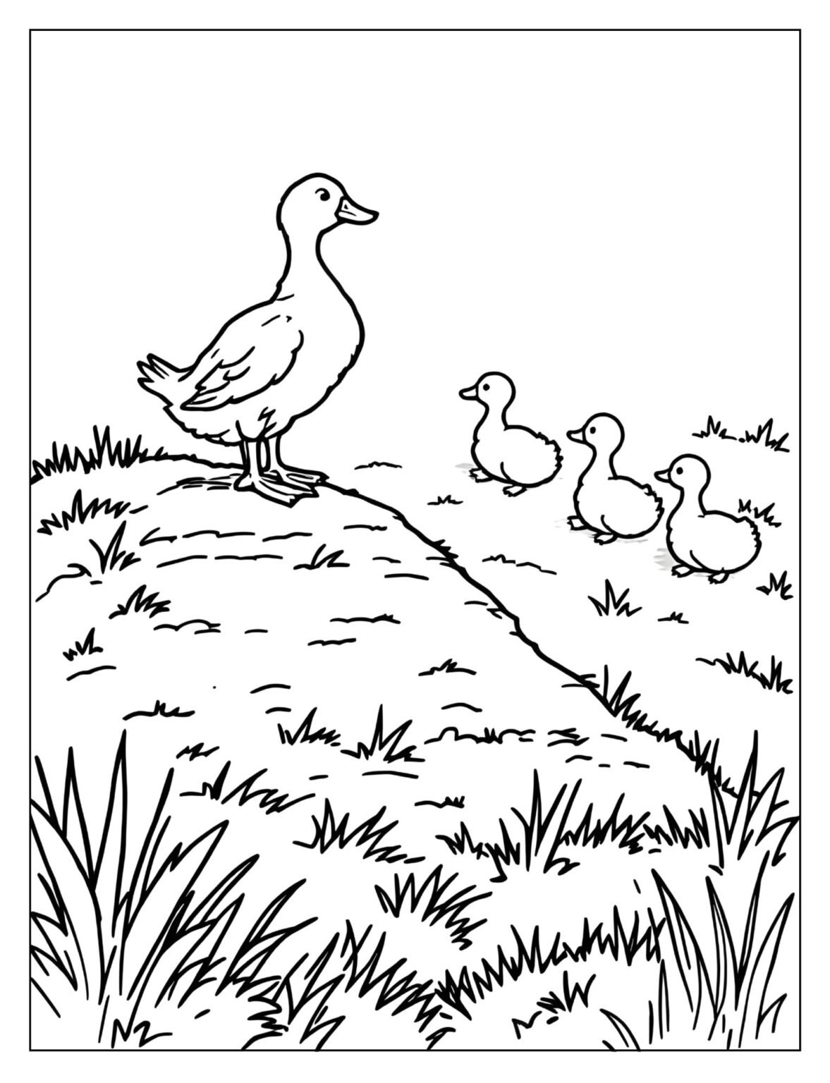 15 Free Five Little Ducks Coloring Pages (PDF Printables) - Freentable