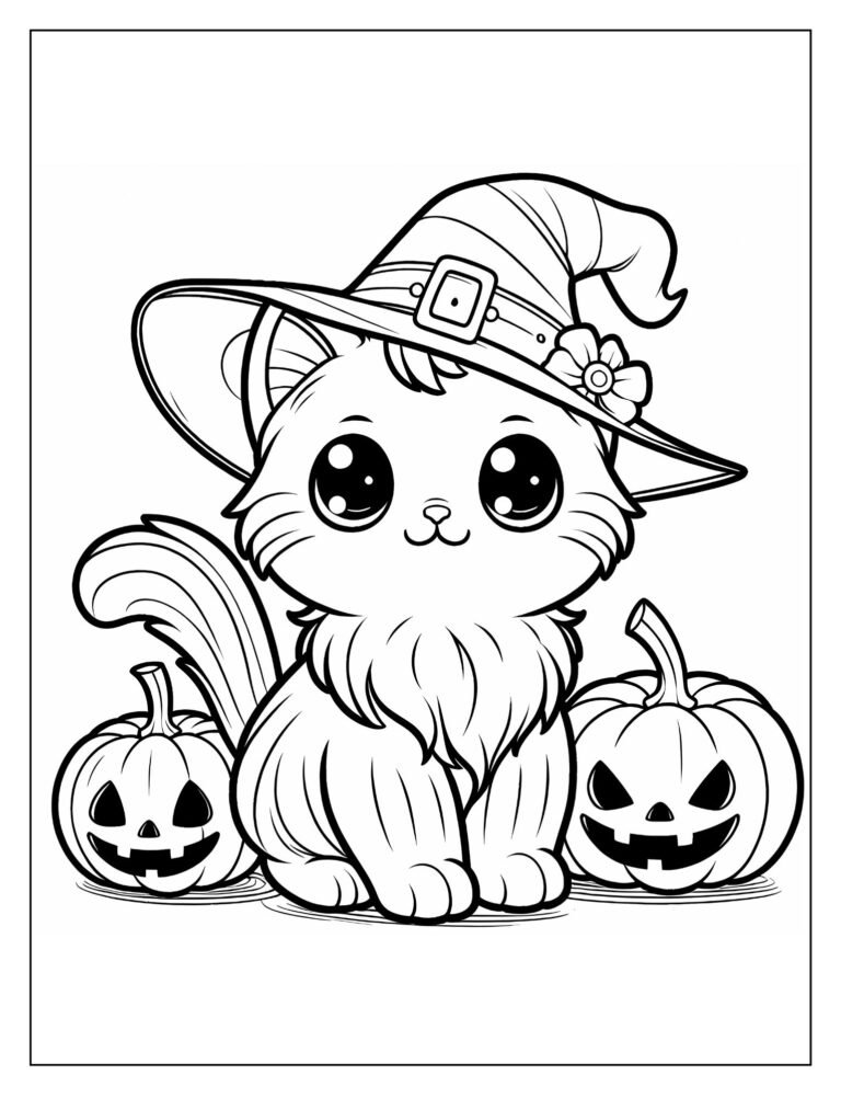 17 Halloween Cat Coloring Pages (Free PDF Printables) - Freentable
