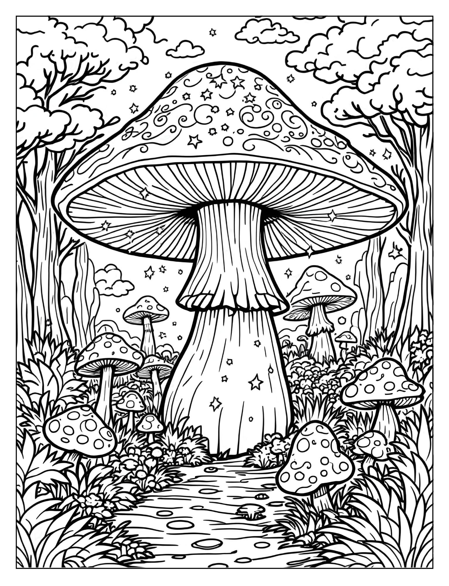 15 Free Mushroom Coloring Pages (PDF Printables) - Freentable