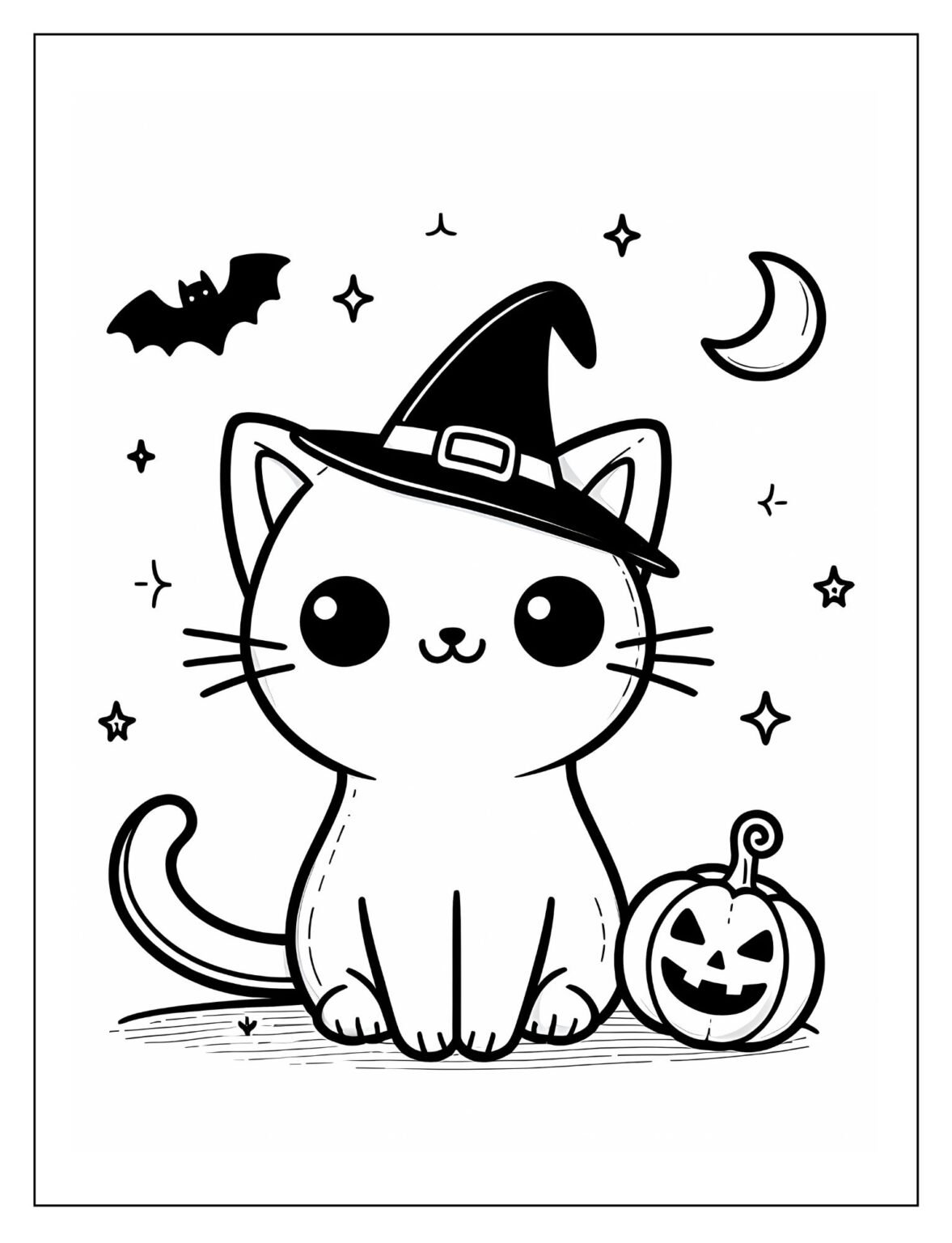 17 Halloween Cat Coloring Pages (Free PDF Printables) - Freentable