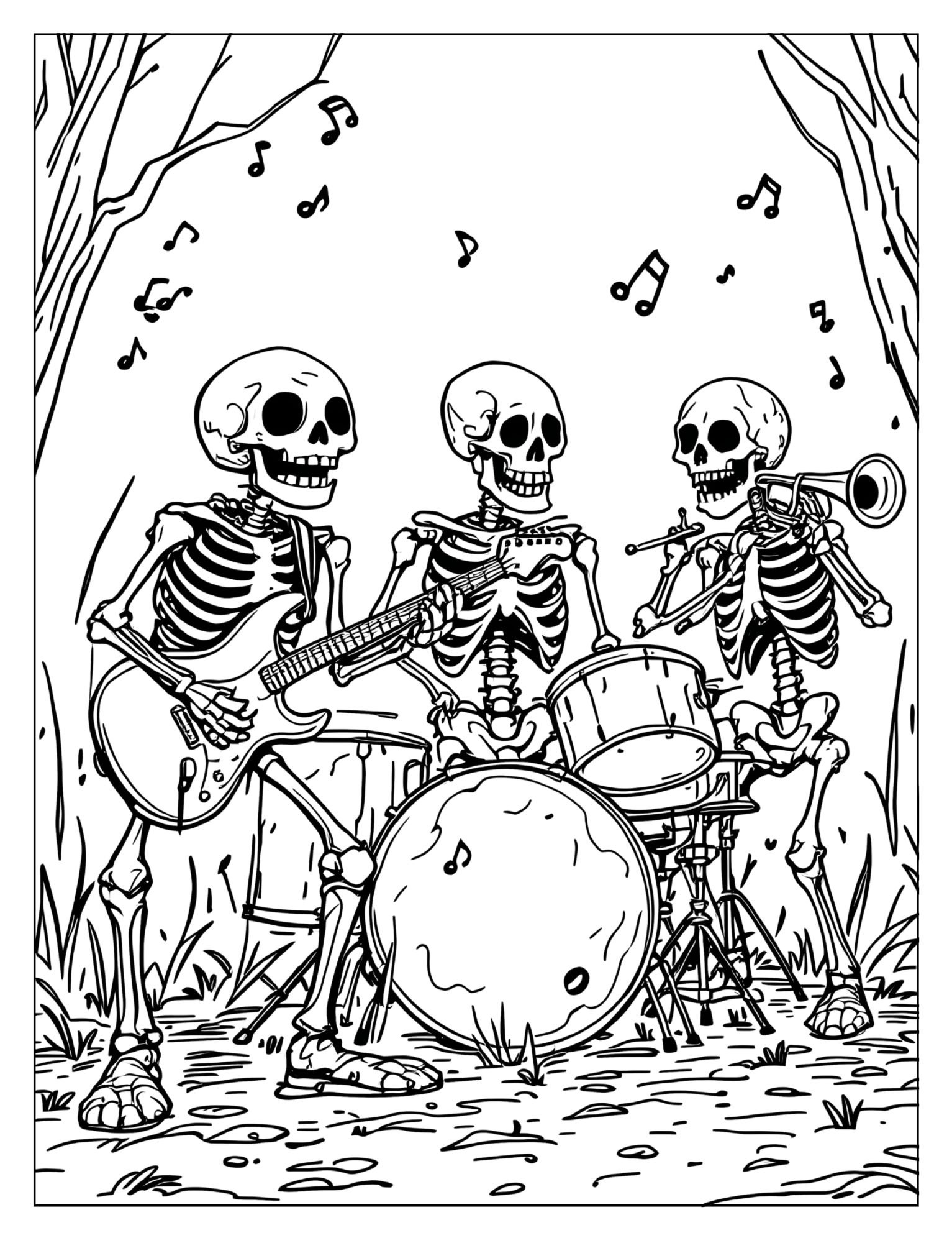 15 Free Musical Halloween Coloring Pages (PDF Printables) - Freentable