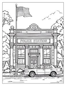 15 Free Police Station Coloring Pages (PDF Printables) - Freentable