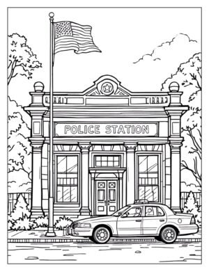 15 Free Police Station Coloring Pages (PDF Printables) - Freentable
