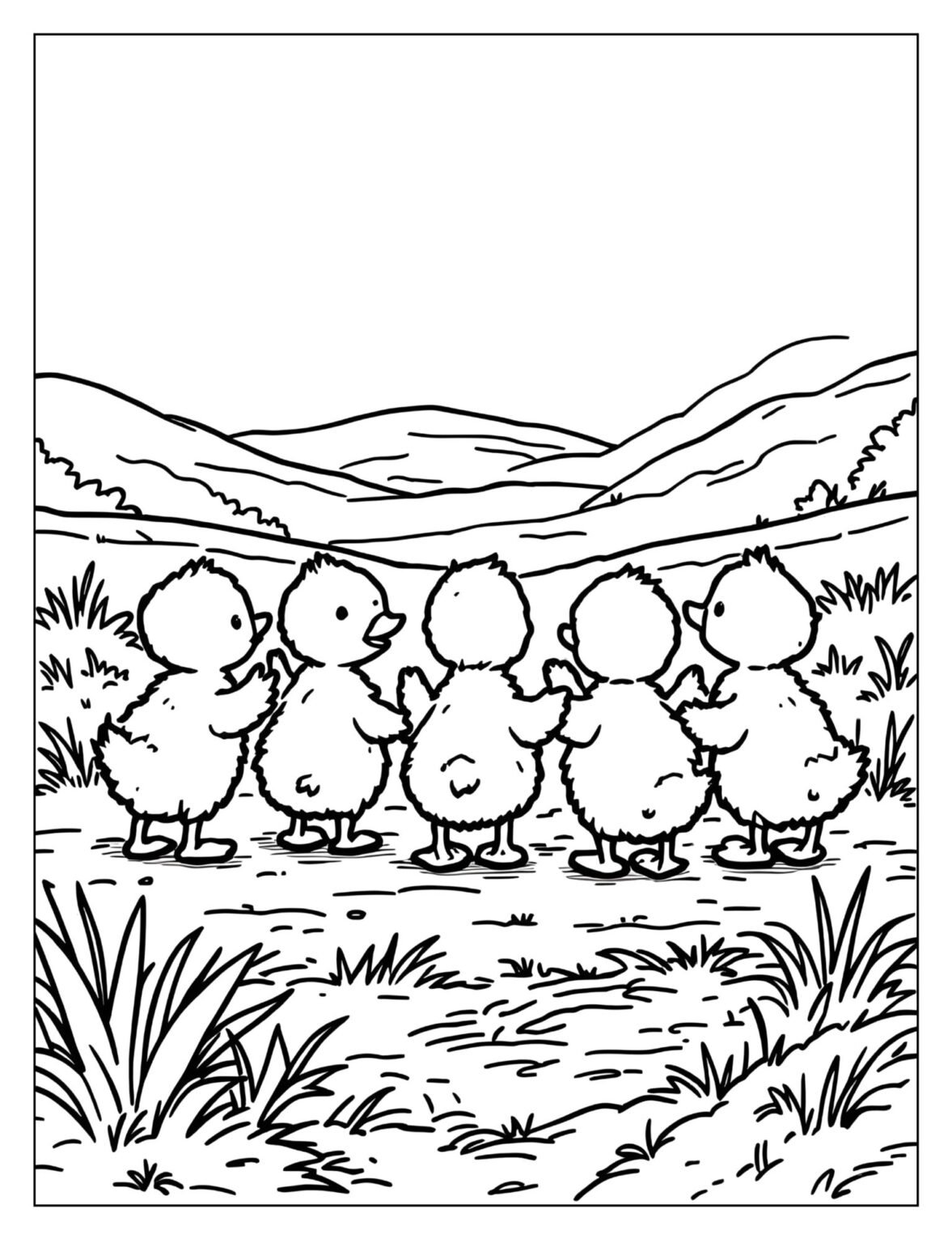 15 Free Five Little Ducks Coloring Pages (PDF Printables) - Freentable