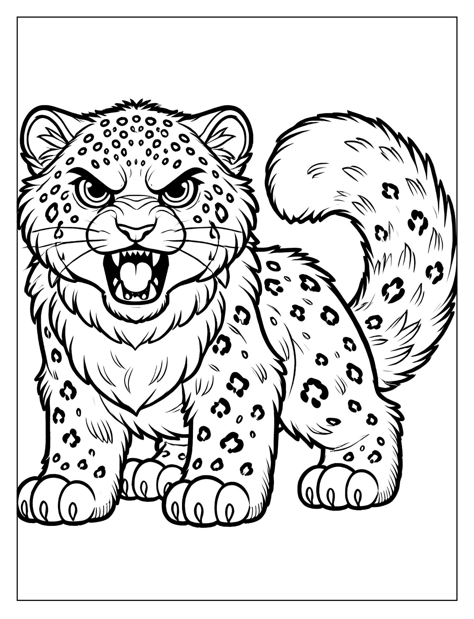 15 Snow Leopard Coloring Pages [ Free PDF Printables ] - Freentable