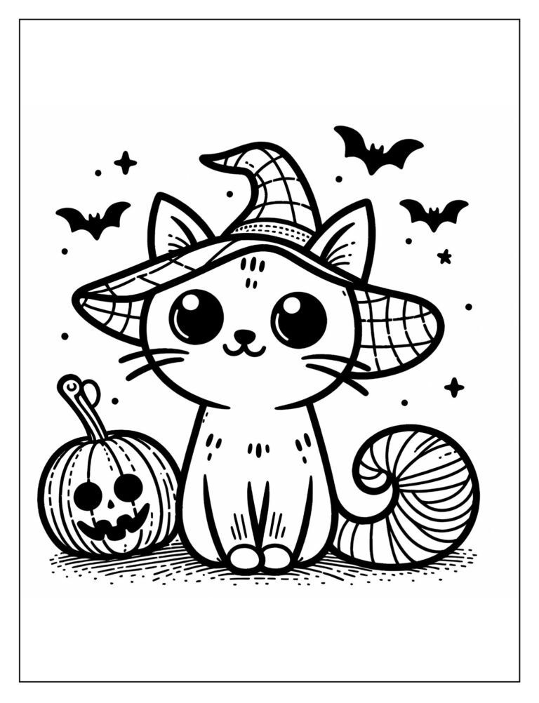 17 Halloween Cat Coloring Pages (Free PDF Printables) - Freentable